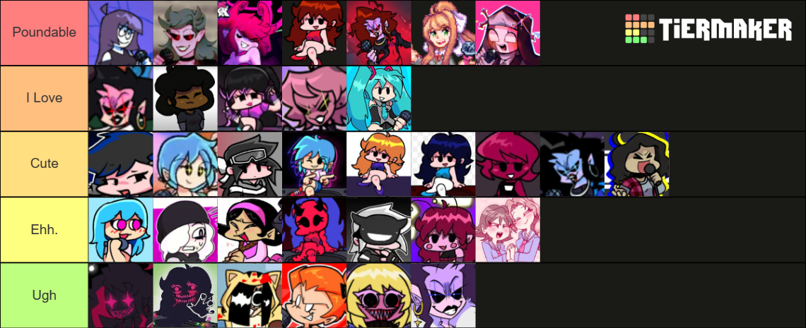 Hot Fnf Women Tier List (Community Rankings) - TierMaker