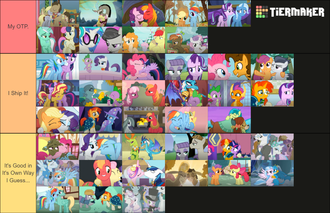 My Little Pony Ships Tier List (Community Rankings) - TierMaker