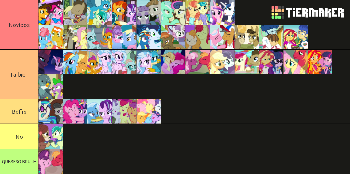 MLP:FiM/Equestria Girls Ships Tier List (Community Rankings) - TierMaker