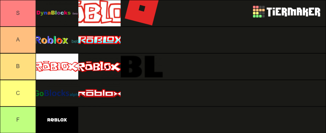 Roblox Logo 2022 Tier List (Community Rankings) - TierMaker