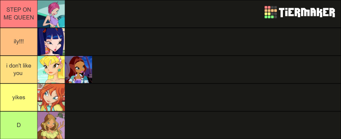 winx club Tier List (Community Rankings) - TierMaker