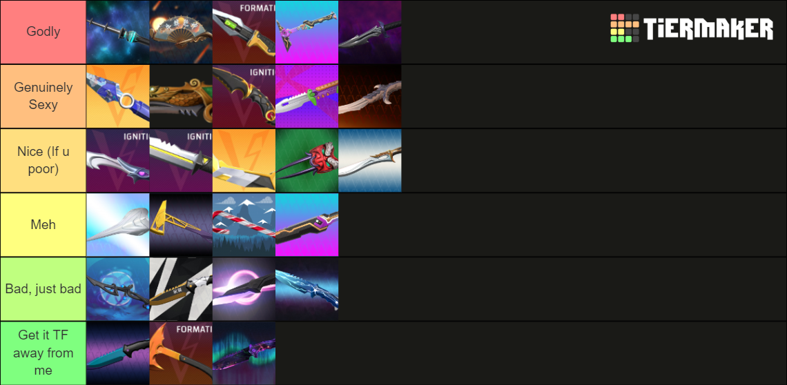 Valorant Knife Skins *Updated/W Prime Karambit Tier List (Community ...