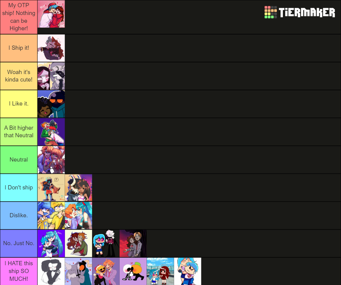 Friday night Funkin (FnF'): Ships TierList (Fixed) Tier List (Community ...