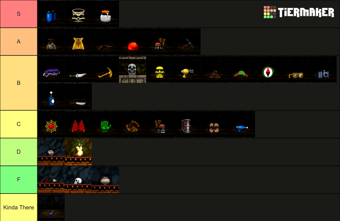 Spelunky Items Tier List (Community Rankings) - TierMaker