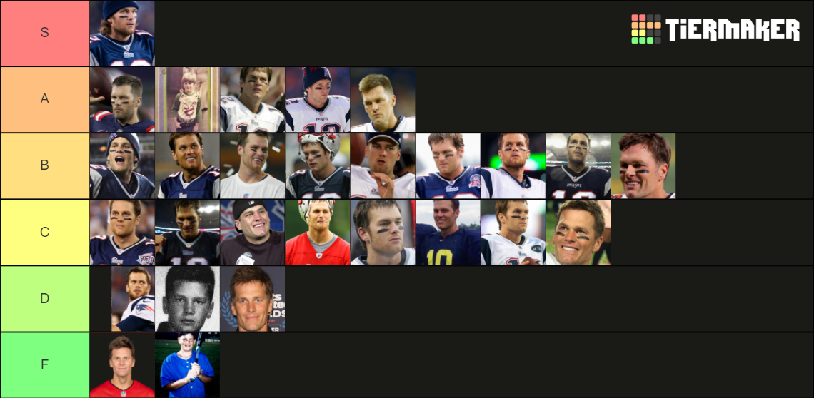 Tom Brady Tier List (Community Rankings) - TierMaker