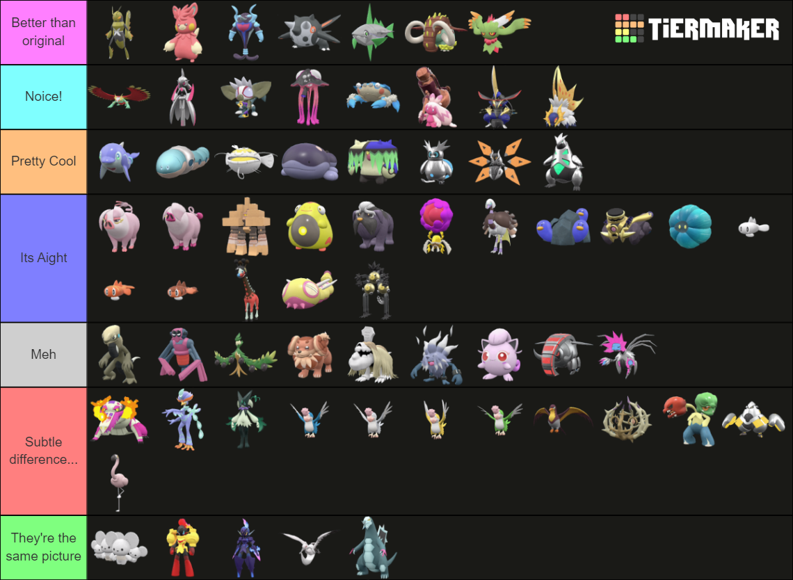 Pokémon SV Shiny Tier List (Community Rankings) - TierMaker