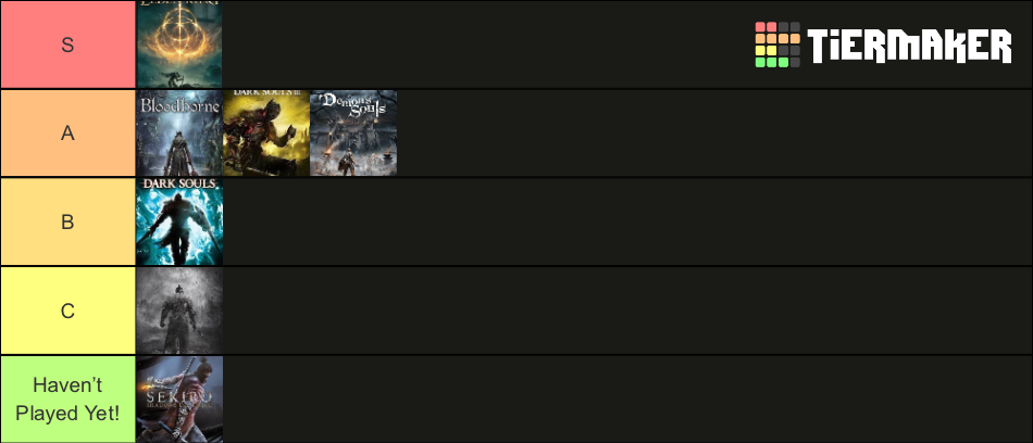 FromSoft Games Ranked Tier List (Community Rankings) - TierMaker
