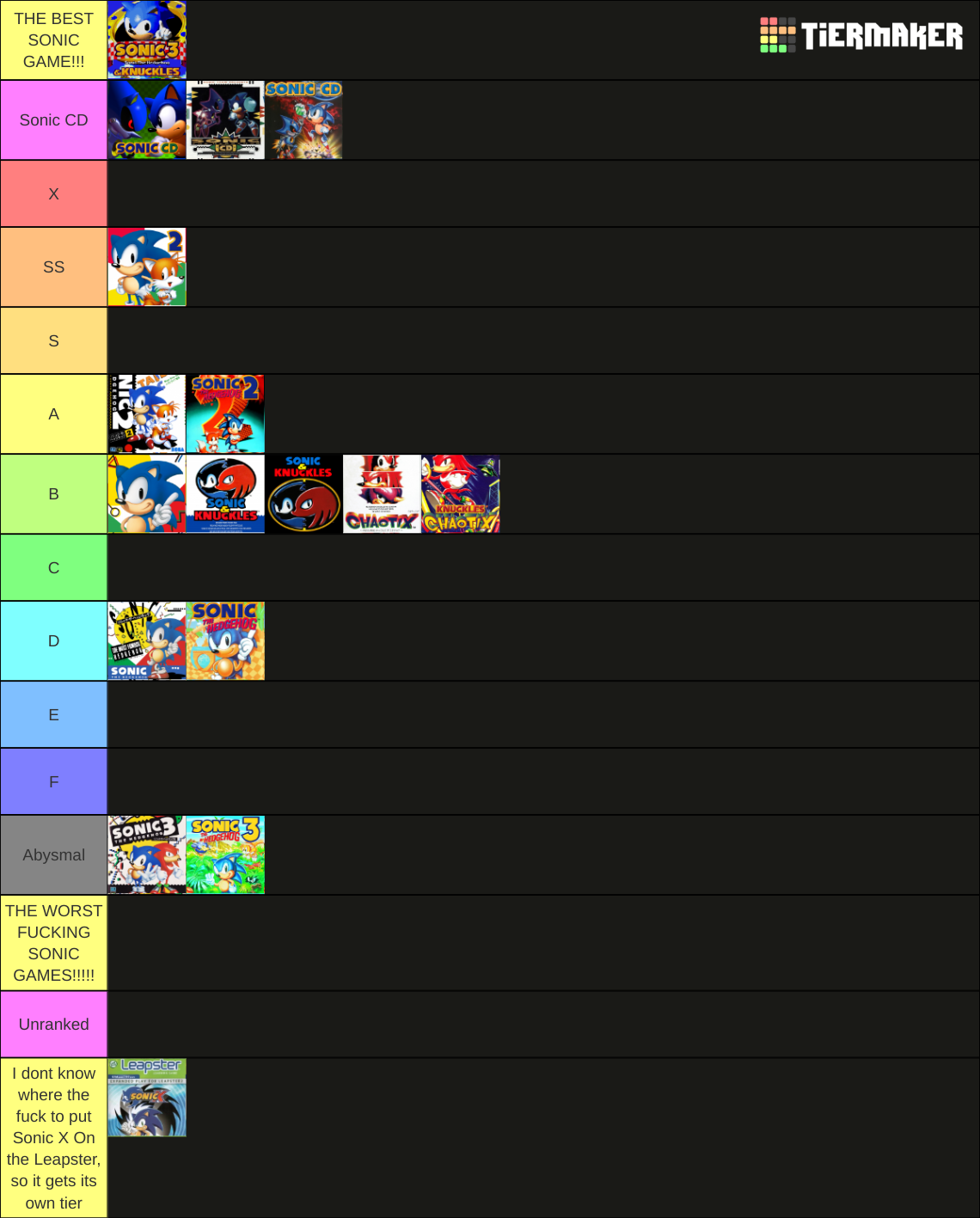 EVERY SINGLE Sonic the Hedgehog Game v3 Tier List (Community Rankings ...