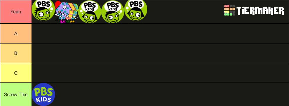 PBS Kids Logos Tier List (Community Rankings) - TierMaker
