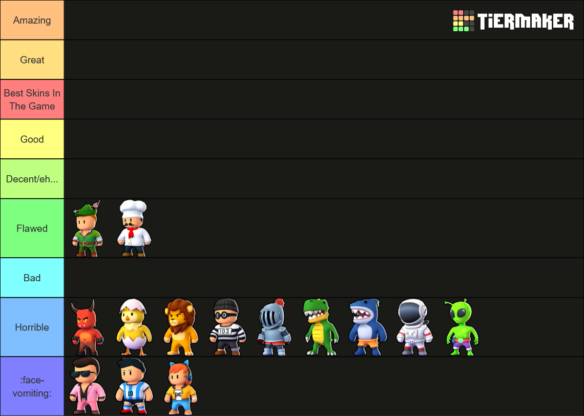 Stumble Guys Skins Tier List (Community Rankings) - TierMaker