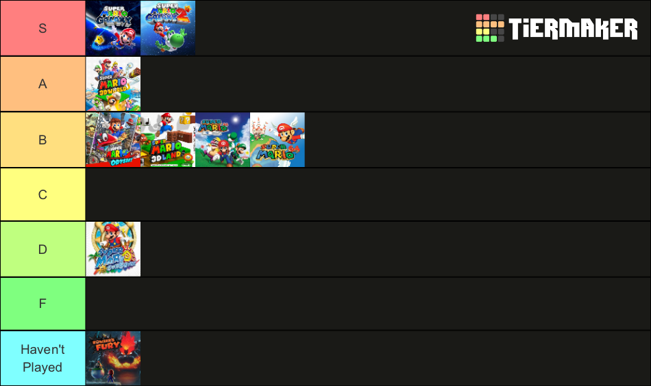All 3D Mario Games Tier List (Community Rankings) - TierMaker