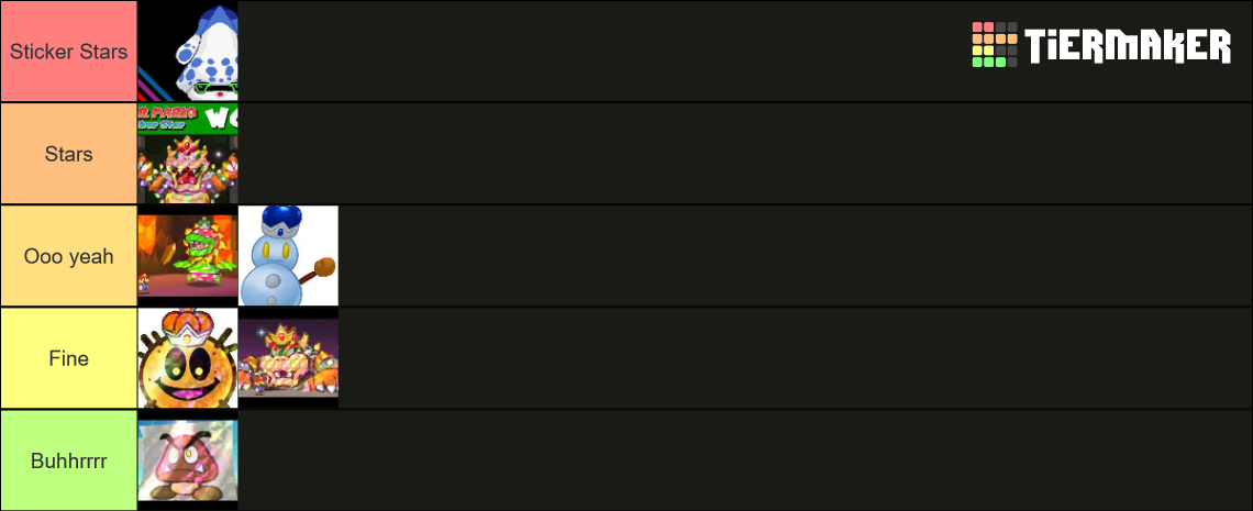 Paper Mario Sticker Star - All Bosses Tier List (Community Rankings ...