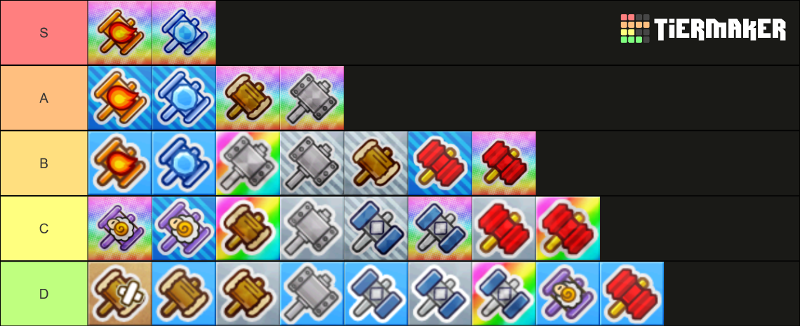 Paper Mario Sticker Star Hammer Stickers ranked Tier List (Community ...