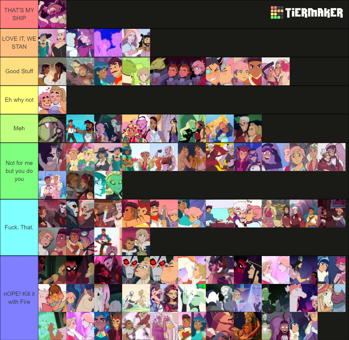 She-ra & The Princesses of Power: Couples/Ship Tier List (Community ...