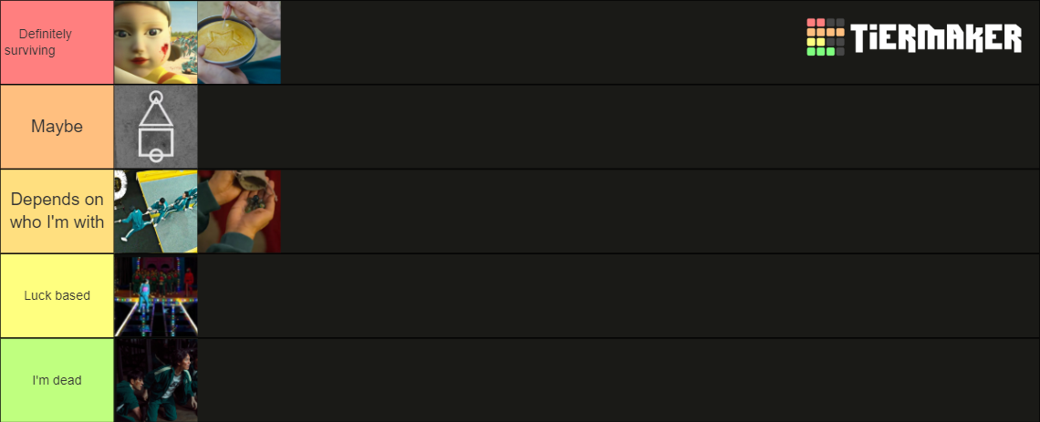 TIER LIST SQUID GAME CHALLENGES Tier List (Community Rankings) - TierMaker
