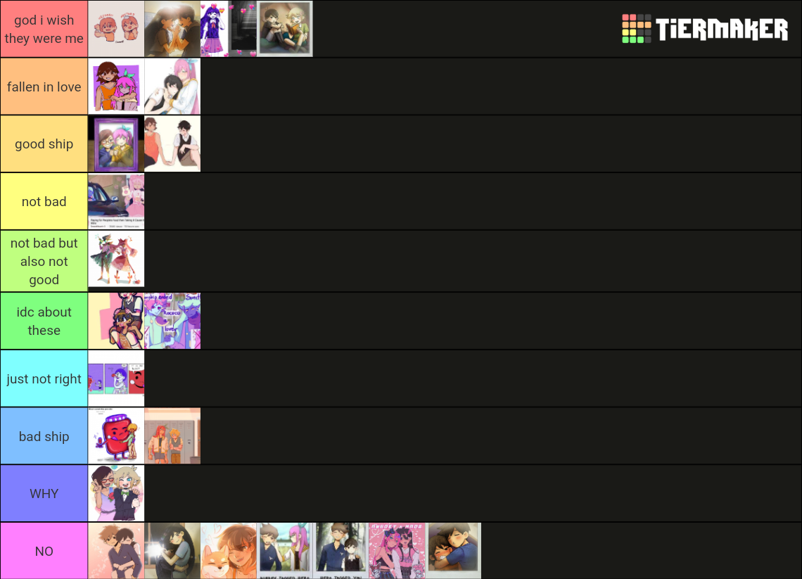 omori ships Tier List (Community Rankings) - TierMaker