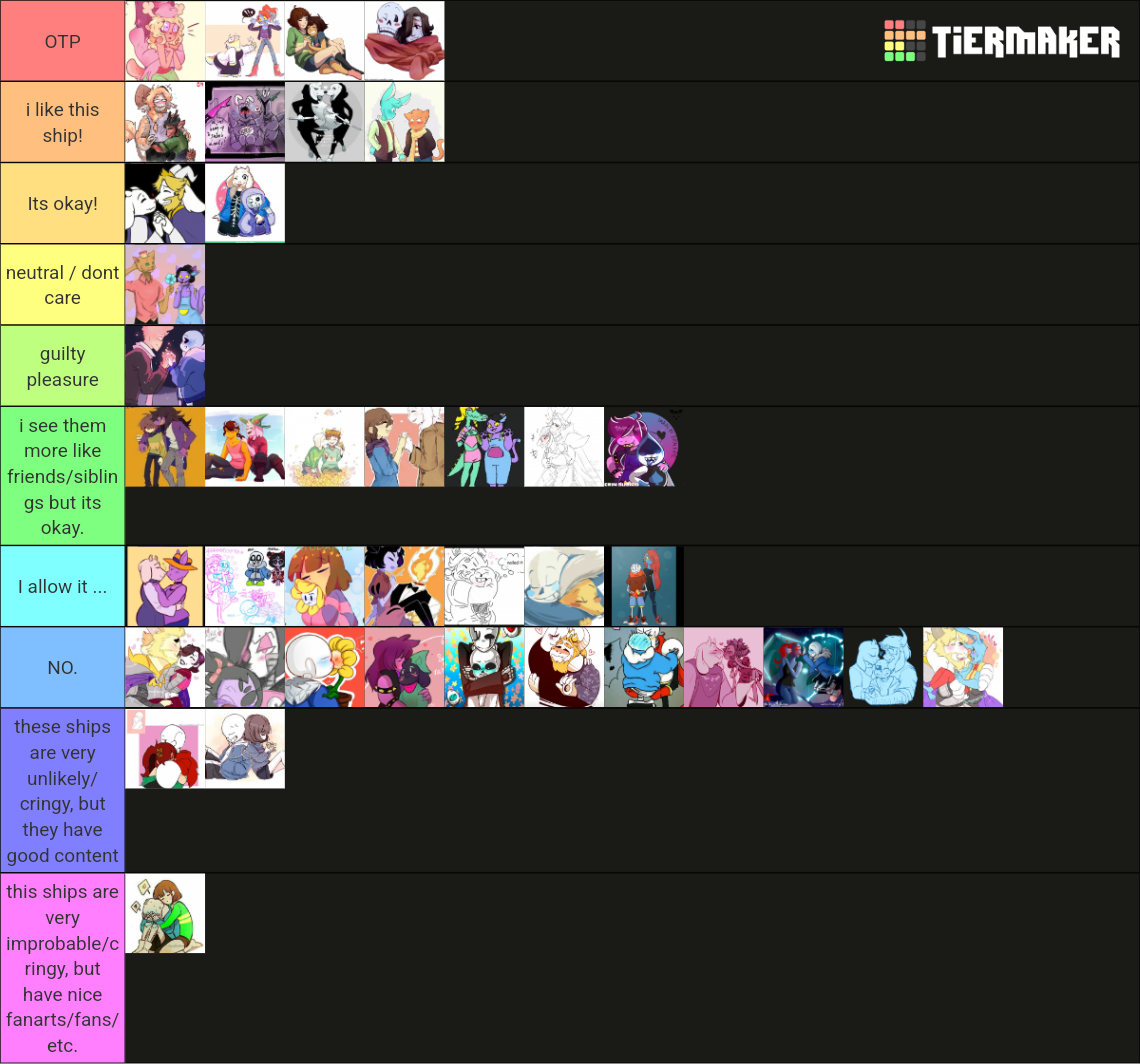 undertale ships (most complete/ no aus included) Tier List (Community ...