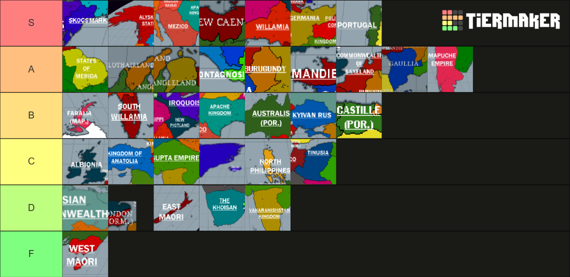 Rise of the Old Norse Countries Tier List (Community Rankings) - TierMaker