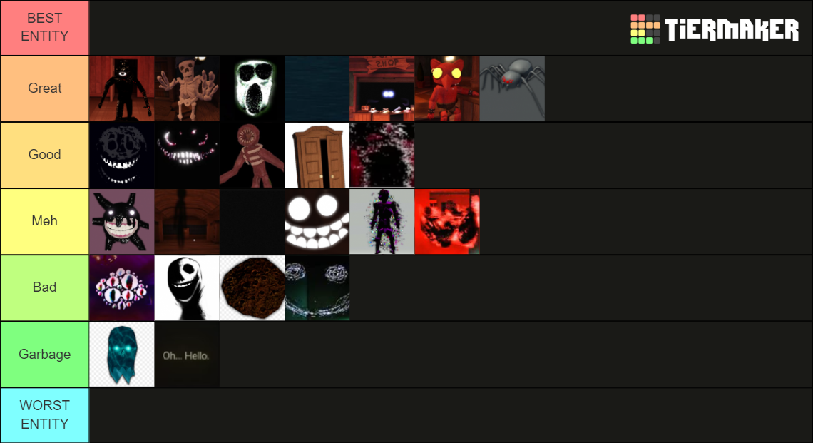 Best Entities In Doors Tier List (Community Rankings) - TierMaker