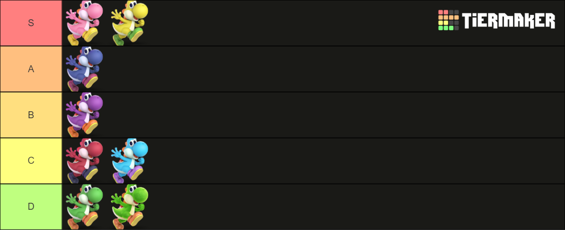 Yoshi's Alts Tier List (Community Rankings) - TierMaker