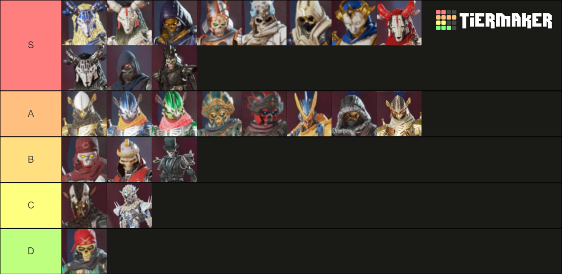 Revenant Legendary Skins Tier List (Community Rankings) - TierMaker