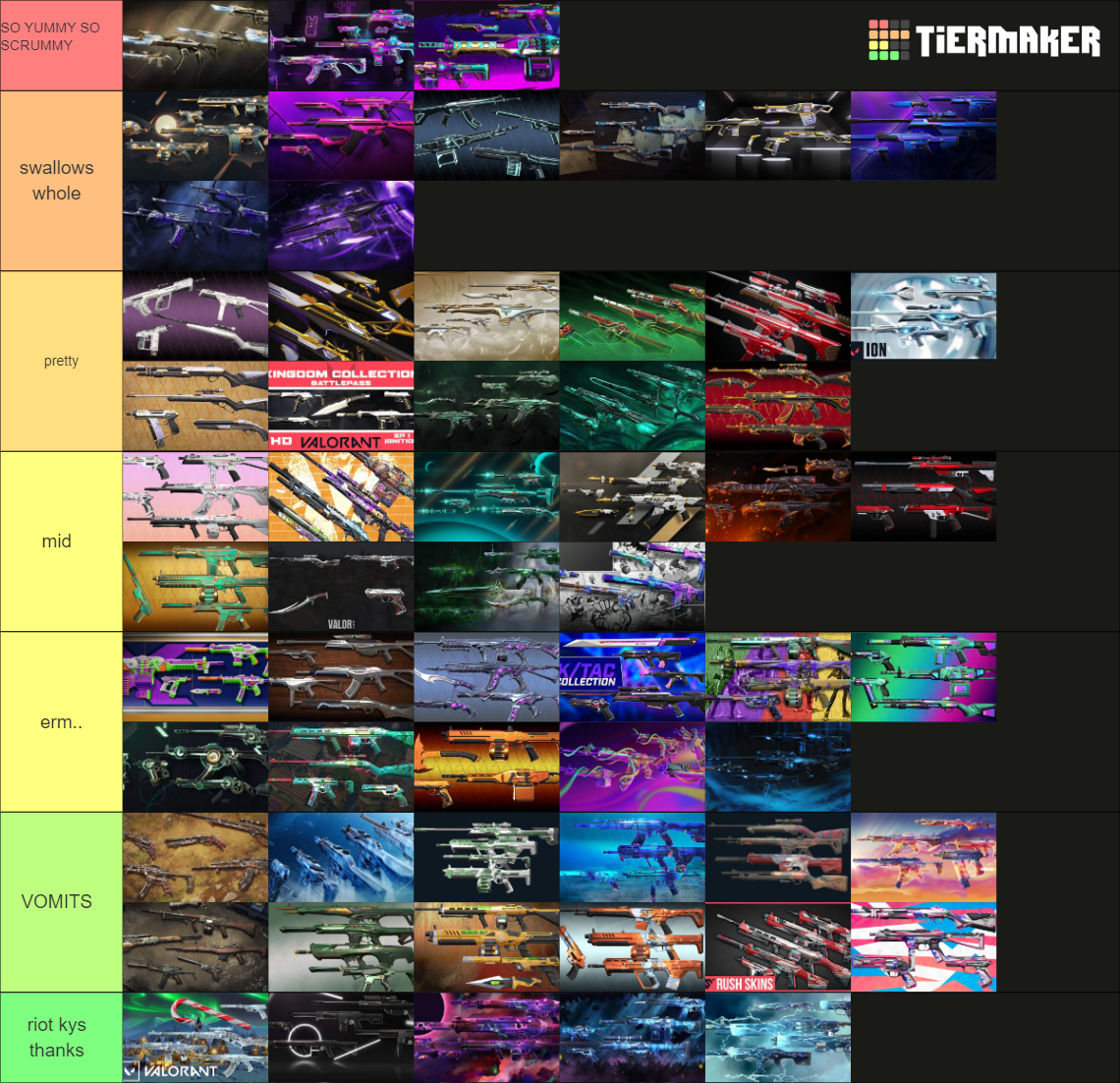 Valorant Skin Bundles Tier List (Community Rankings) - TierMaker