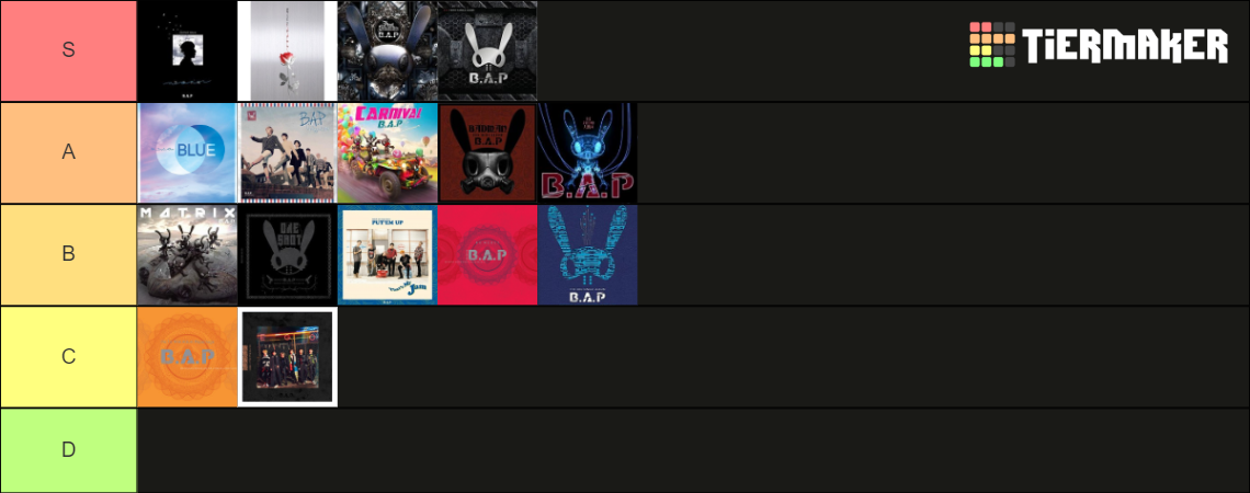 B.A.P Albums (Kpop) Tier List (Community Rankings) - TierMaker