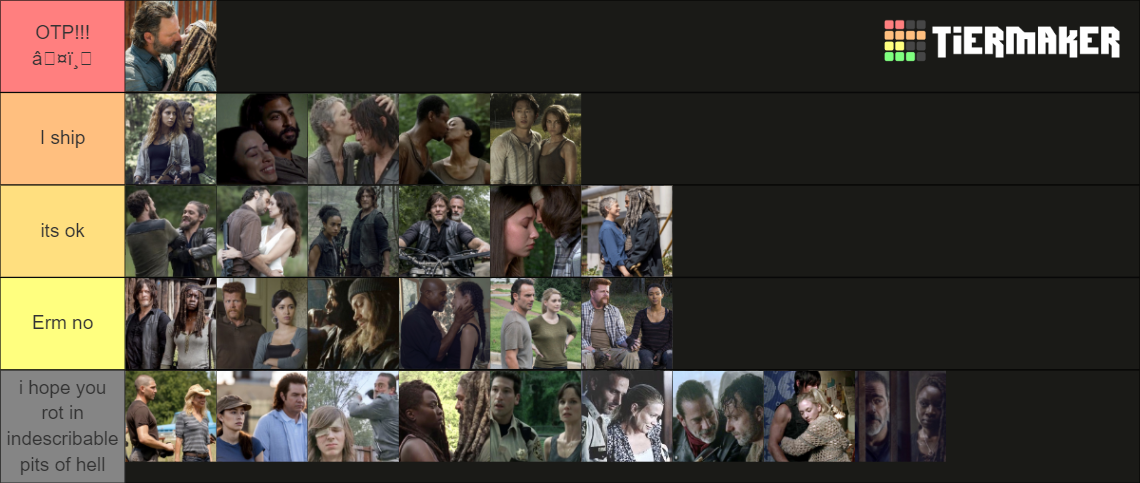 The walking dead ships/relationships Tier List (Community Rankings ...