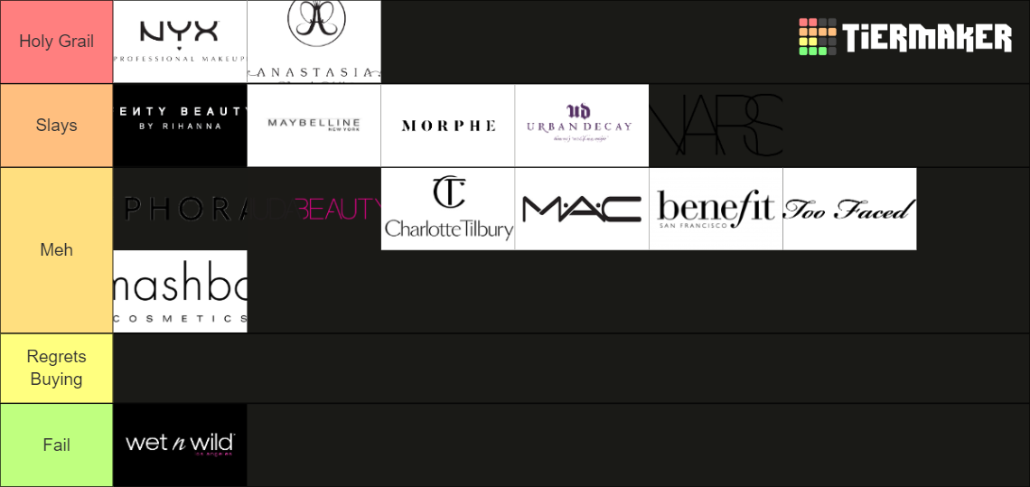 Makeup Brands Tier List (Community Rankings) - TierMaker