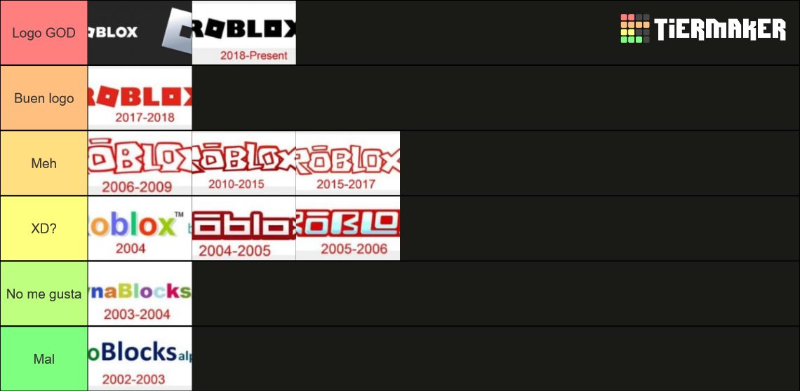 Roblox Logos 2022 Tier List (Community Rankings) - TierMaker