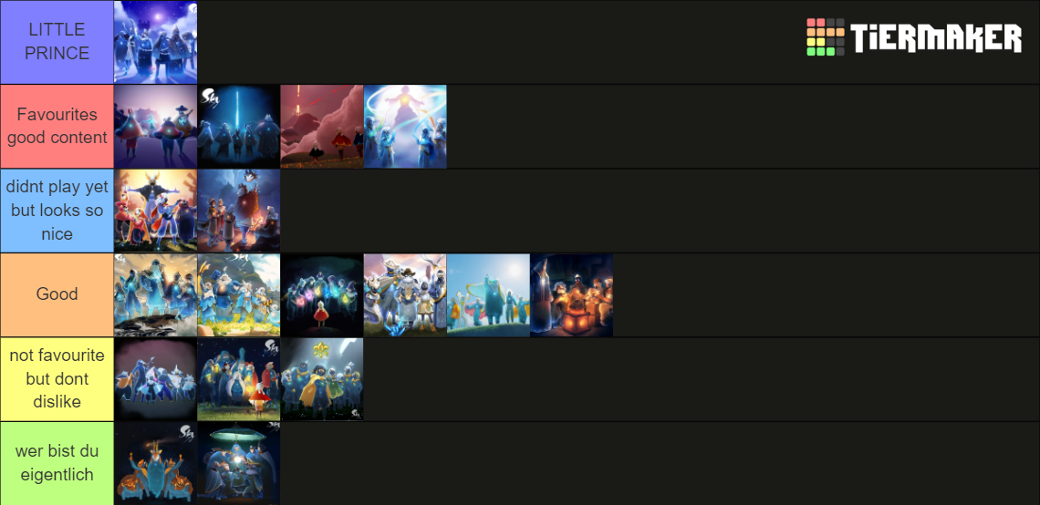 Sky: COTL Seasons with cover art till MOMENTS Tier List (Community ...