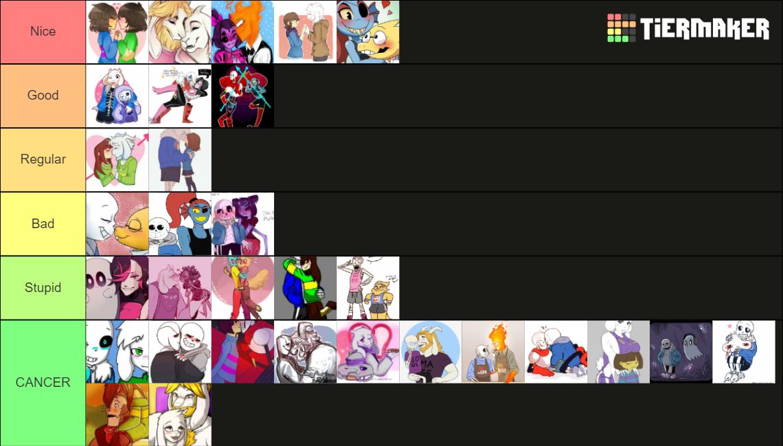 Undertale ships Tier List (Community Rankings) - TierMaker