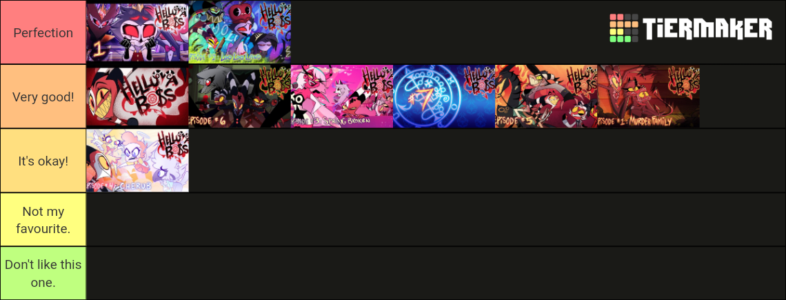 Helluva Boss Episodes Tier List (Community Rankings) - TierMaker