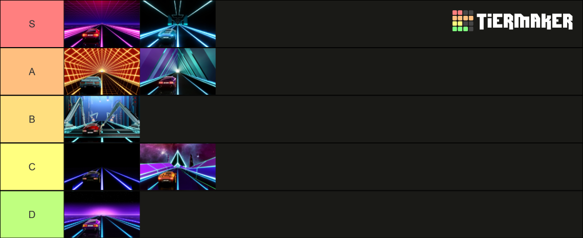 Neon Drive Levels Tier List (Community Rankings) - TierMaker