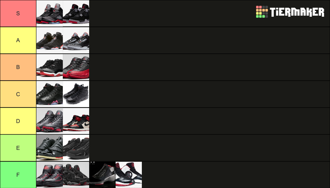 Jordan Shoes (1-33) Tier List (Community Rankings) - TierMaker