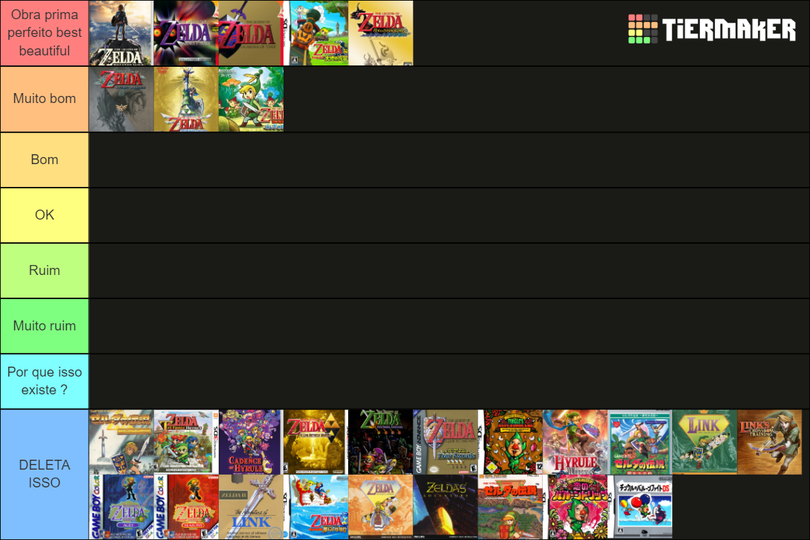 All Zelda games Tier List (Community Rankings) - TierMaker