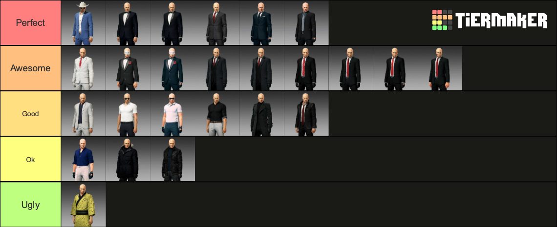 Hitman 2 suit tierlist Tier List (Community Rankings) - TierMaker