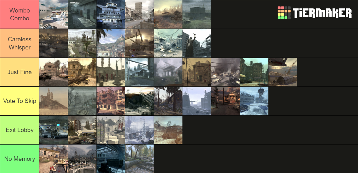 COD4:MW & MW2 Maps Tier List (Community Rankings) - TierMaker
