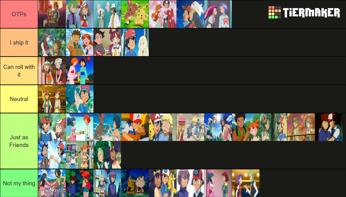 Pokemon Anime Shipping Tier List (Community Rankings) - TierMaker