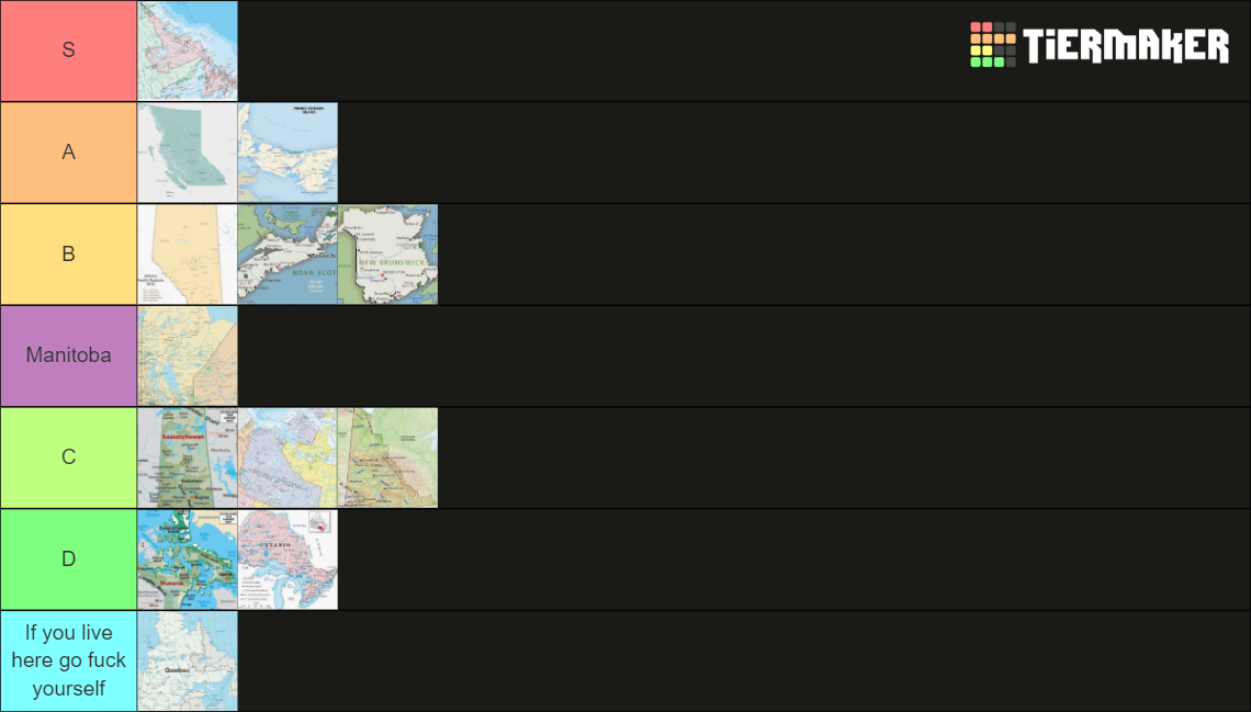 Canada Provinces and Territories Tier List (Community Rankings) - TierMaker
