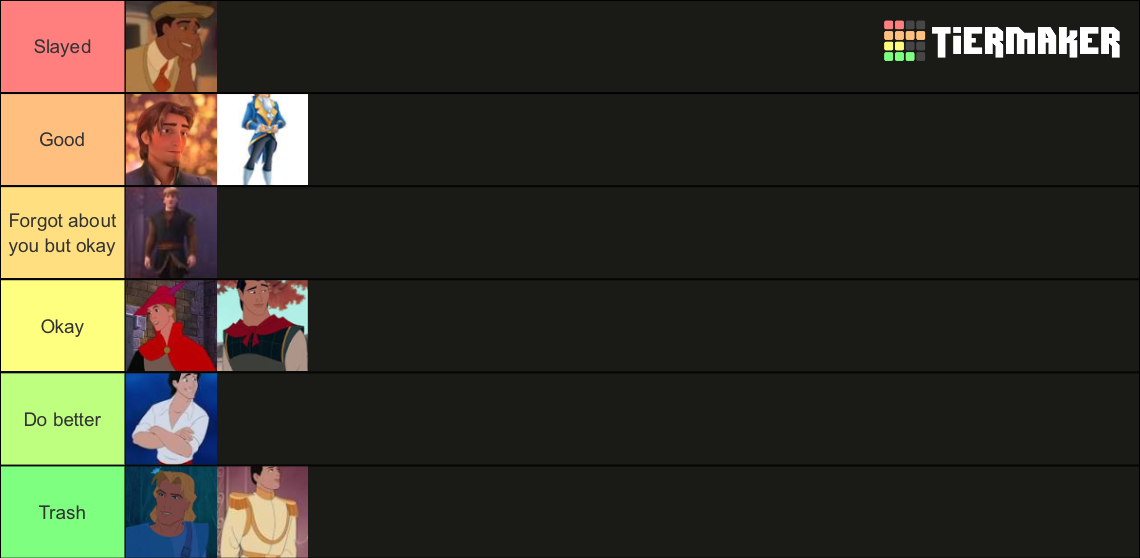 Disney Prince Tier List (Community Rankings) - TierMaker