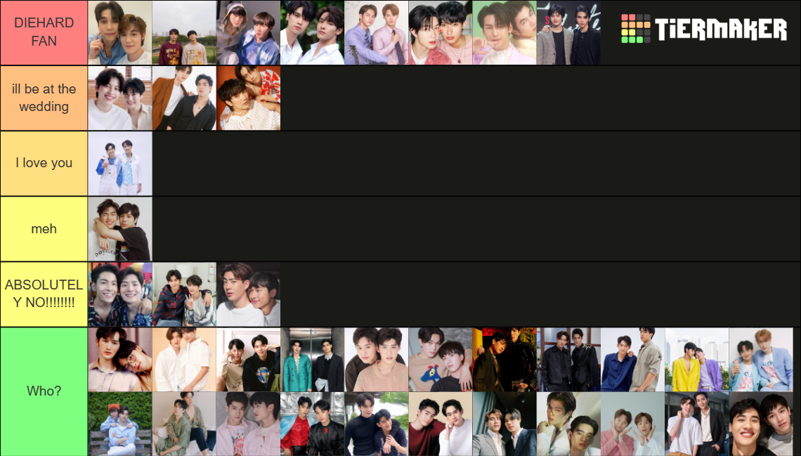 Canon Thai BL Ships Tier List (Community Rankings) - TierMaker