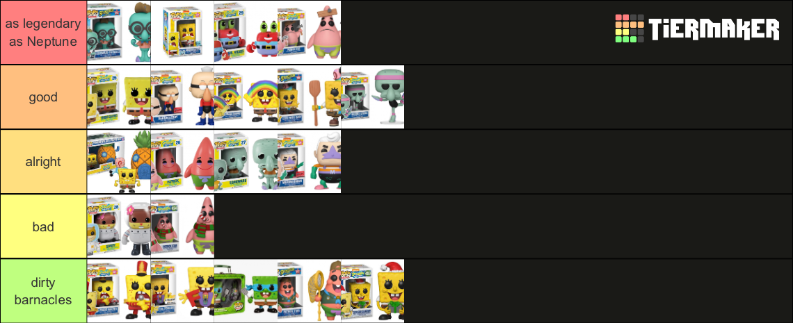 spongebob funko pop Tier List (Community Rankings) - TierMaker