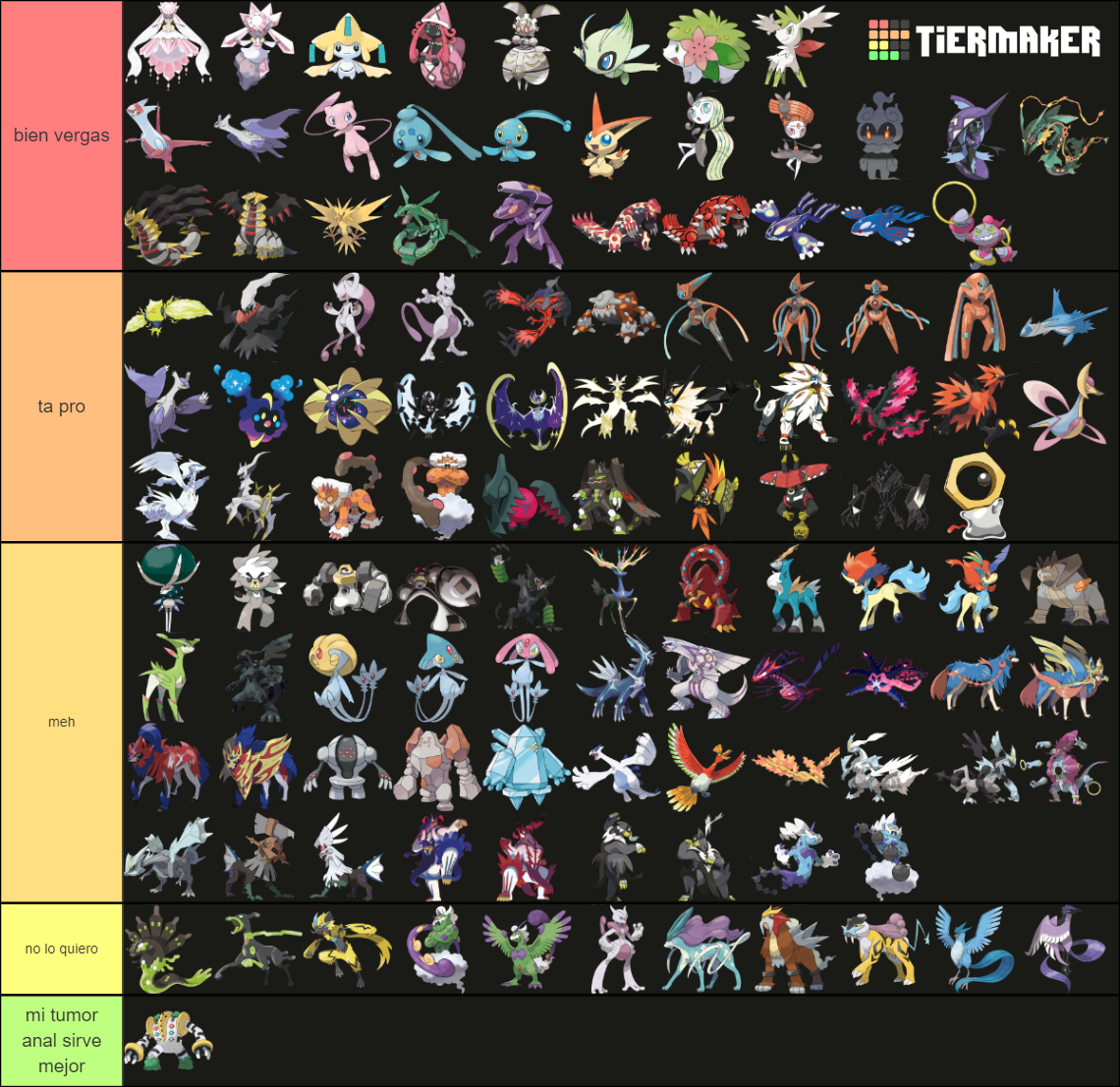 Legendary & Mythical Pokemon Tier List (Community Rankings) - TierMaker