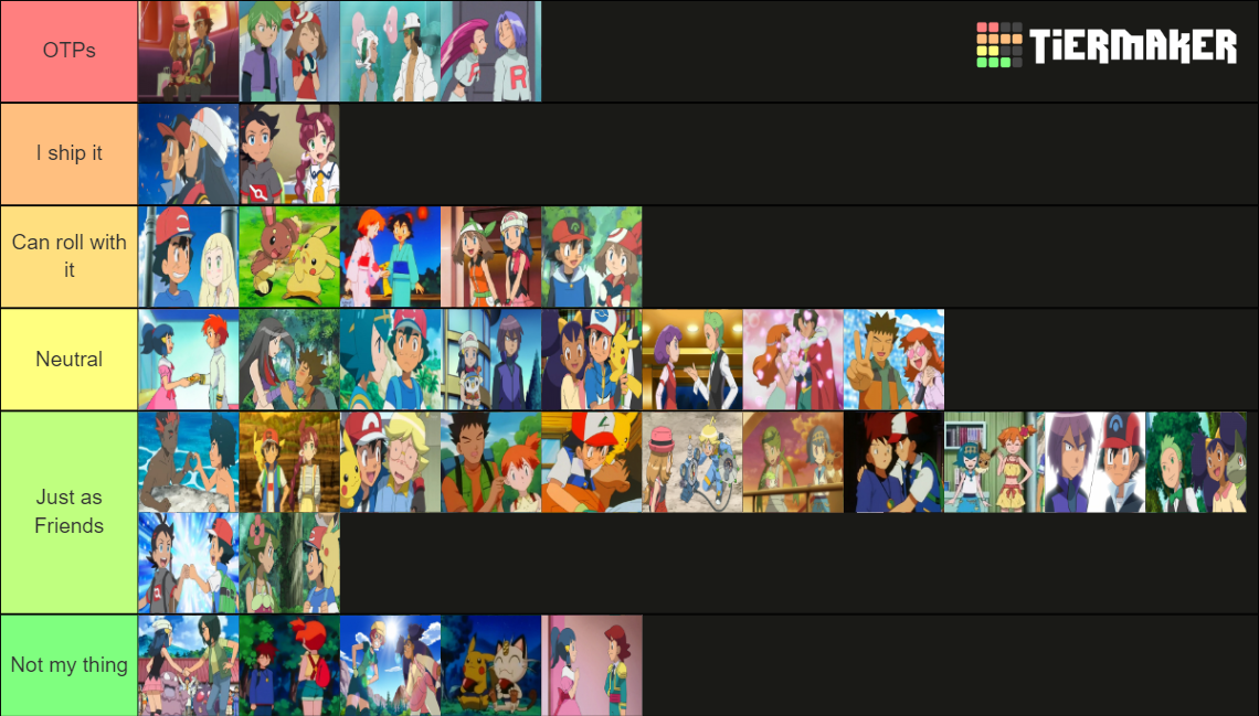 Pokemon Anime Shipping Tier List (Community Rankings) - TierMaker