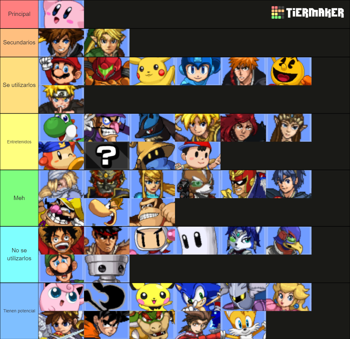 Smash Flash 2 (SSF2) Version 1.3 Tier List (Community Rankings) - TierMaker