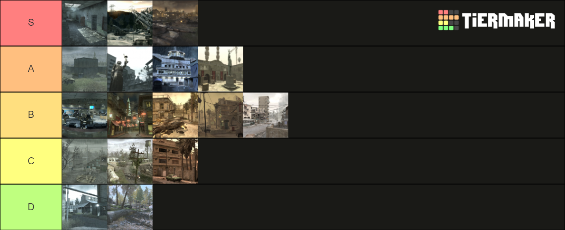 Cod 4 Maps Tier List (Community Rankings) - TierMaker