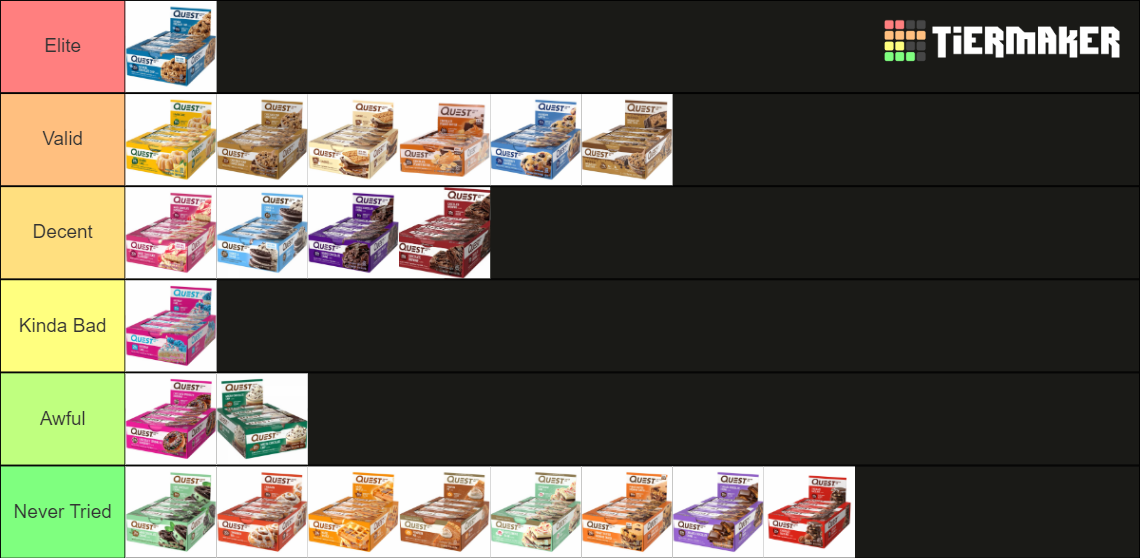 Quest Bar - Standard Bars (2022) Tier List (Community Rankings) - TierMaker