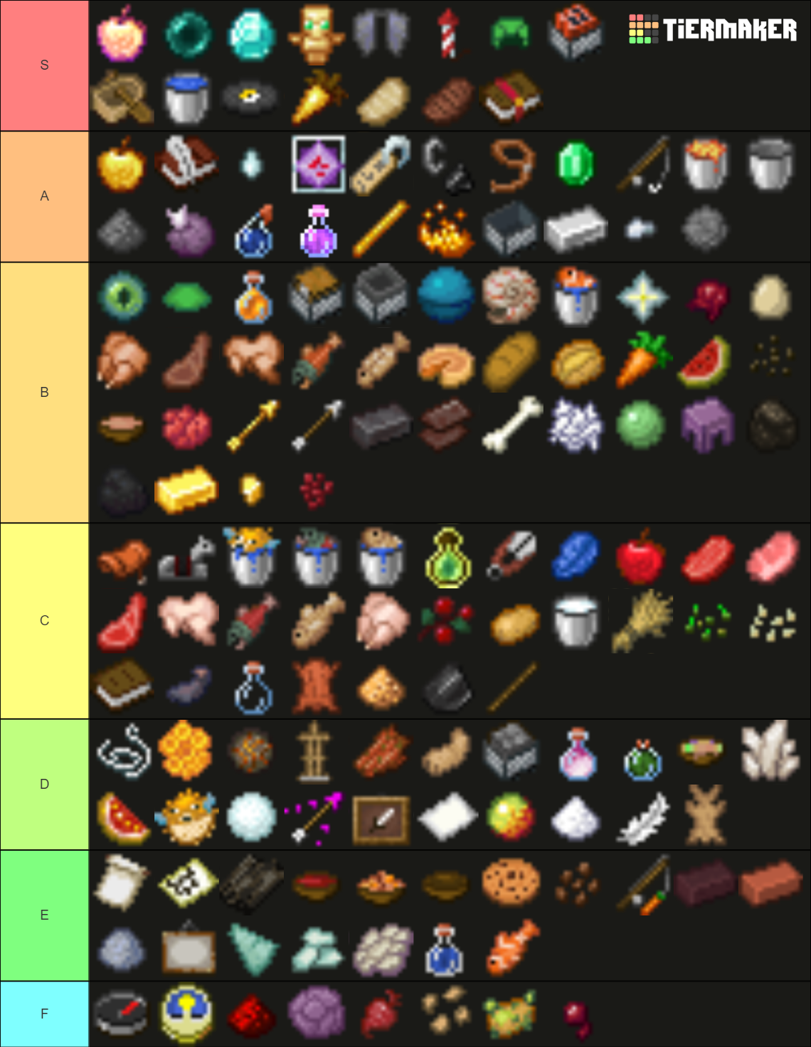Minecraft Items Tier List (Community Rankings) - TierMaker