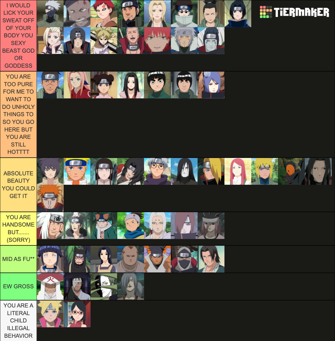 Naruto Smash or Pass Tier List (Community Rankings) - TierMaker